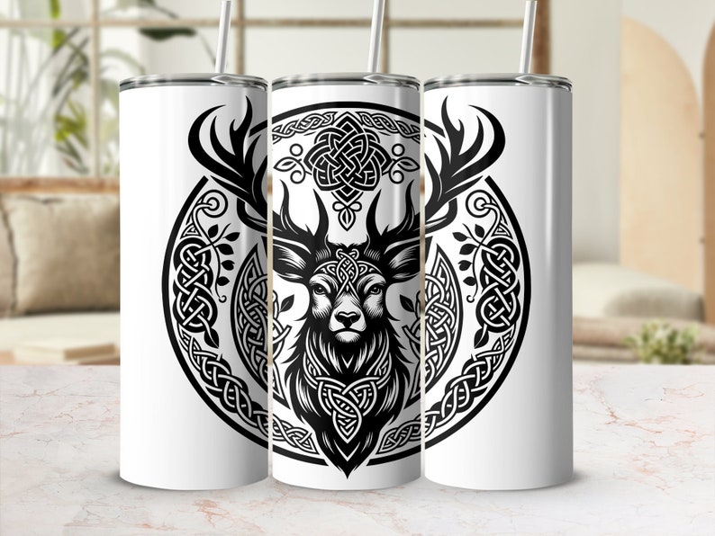 Celtic Deer Vector Art, Svg, Dxf, Png, Ai, Eps Files for Cricut and Silhouette, Crafting, Tattoo ...