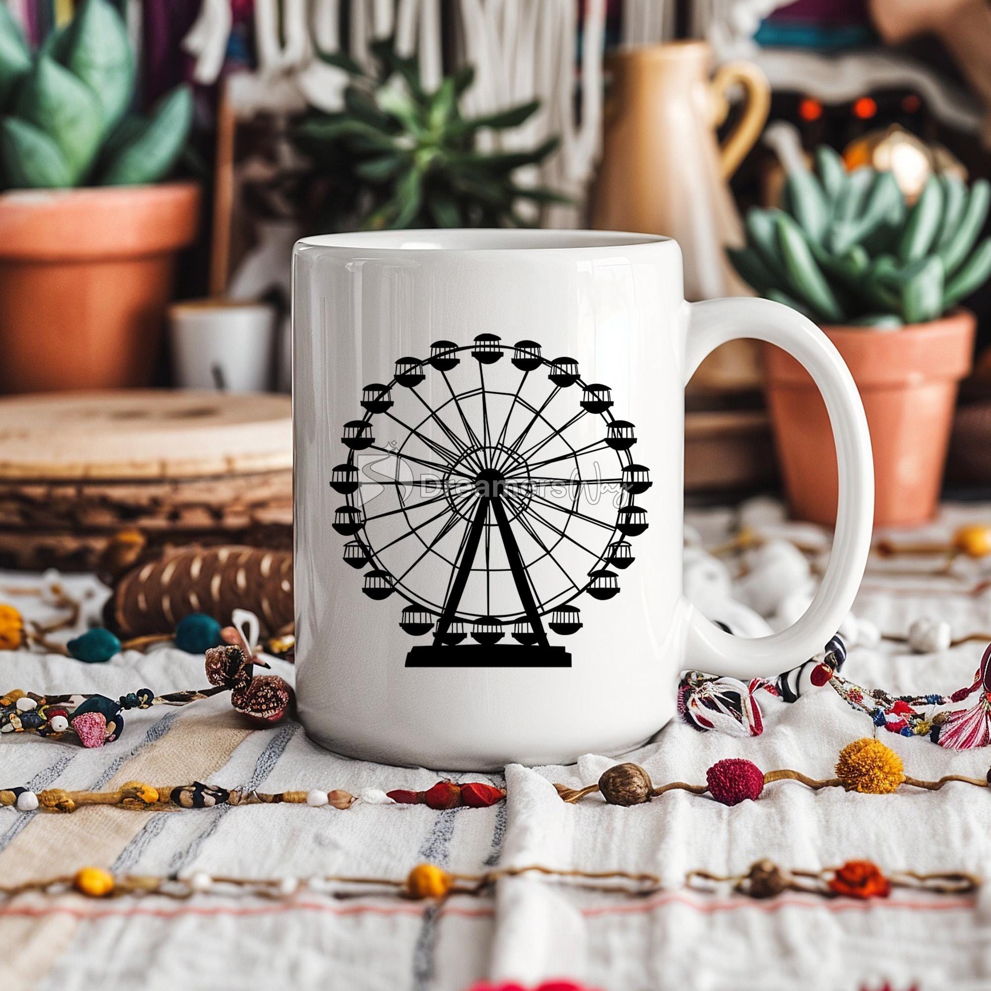 Ferris Wheel SVG, Ferris Wheel Graphic SVG, Ferris Wheel Silhouette Cut ...
