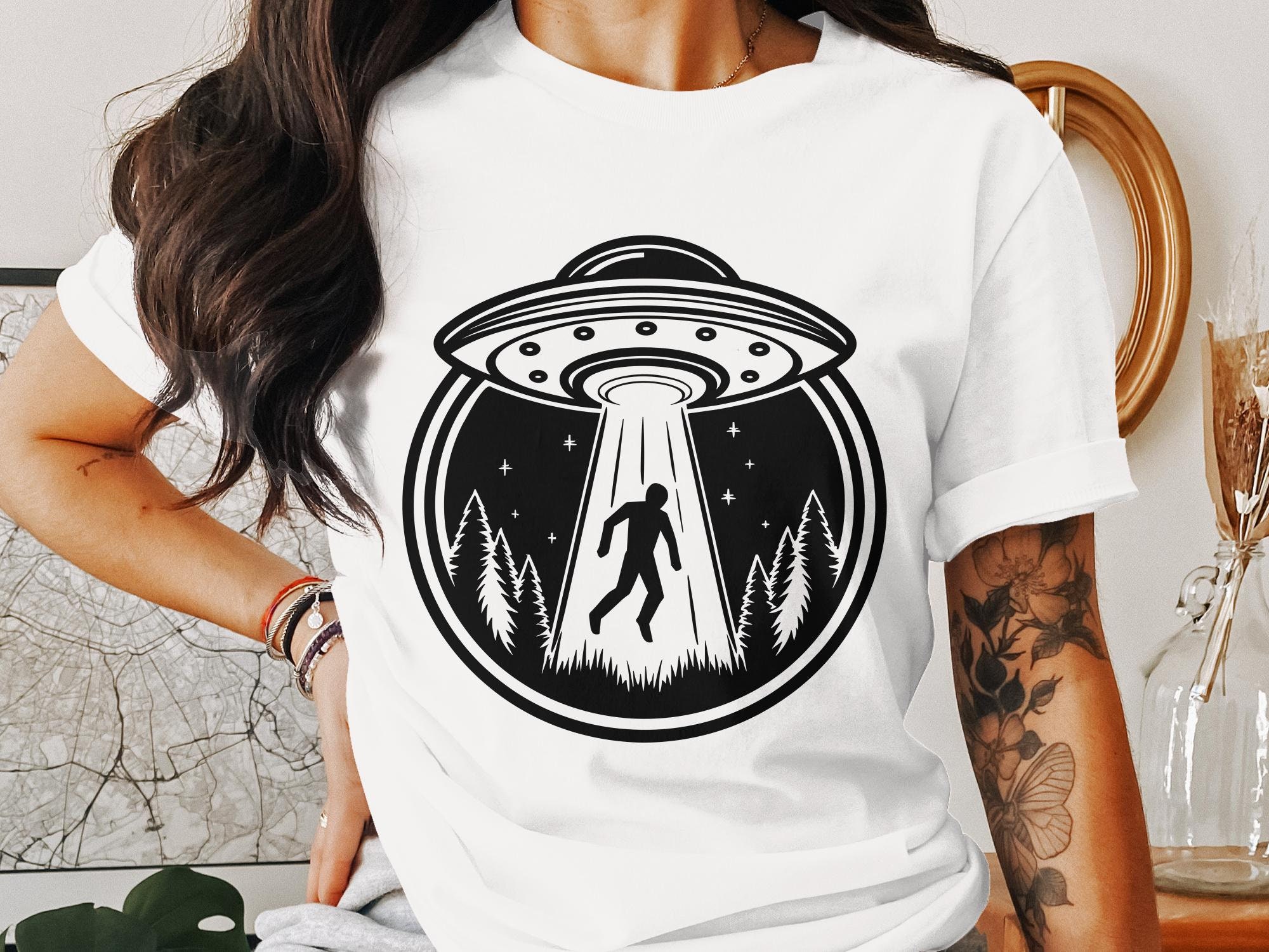 Alien Abduction Ufo Svg Clipart Digital Download Sci-fi Art Space Alien ...