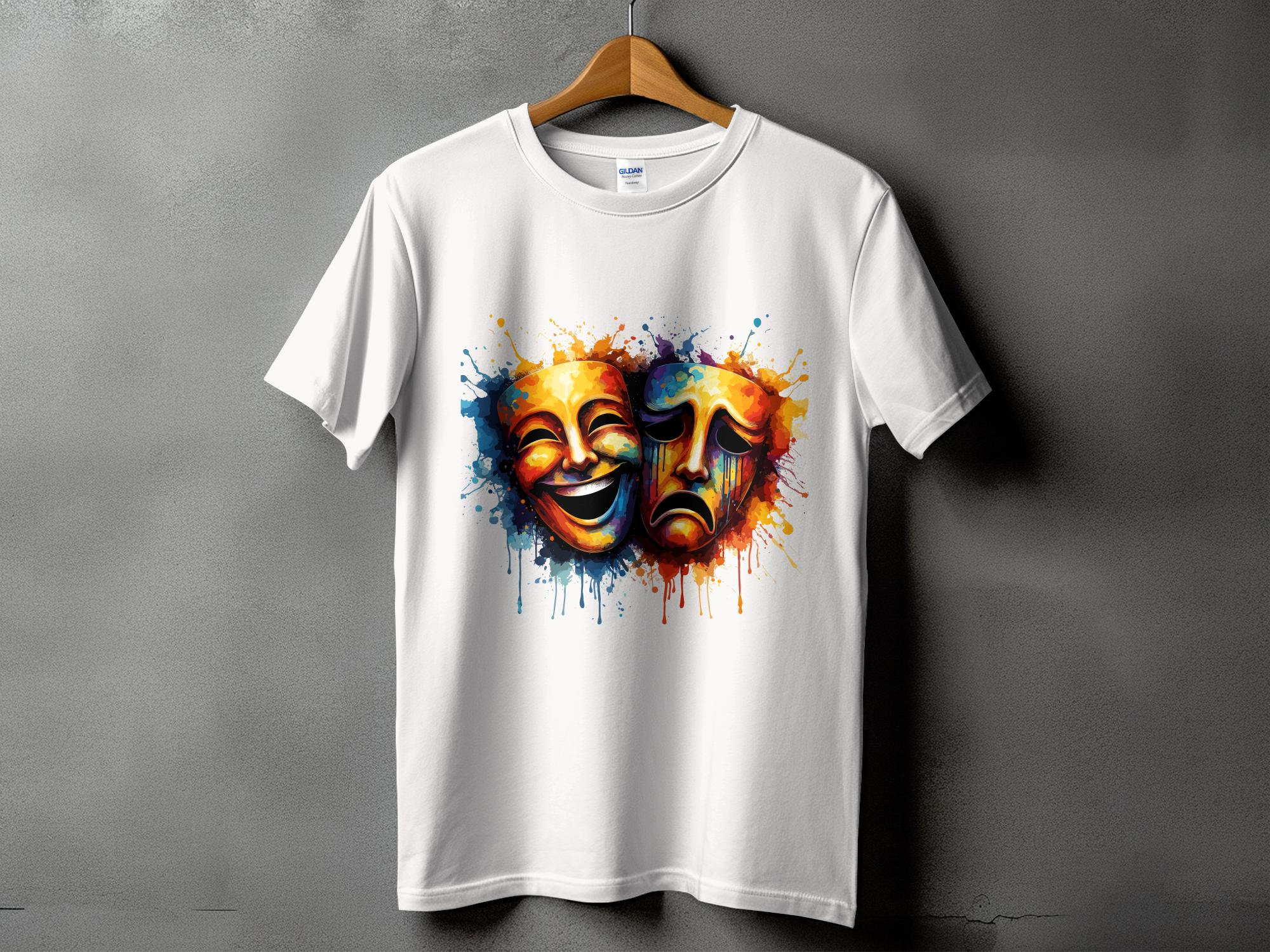 Colorful Theater Masks Svg, Artistic Theater Faces, Digital Download ...