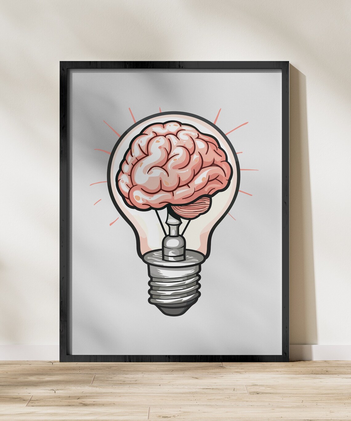 Brain Light Bulb Vector Design, Creative Mind Concept, Digital Svg, Png ...