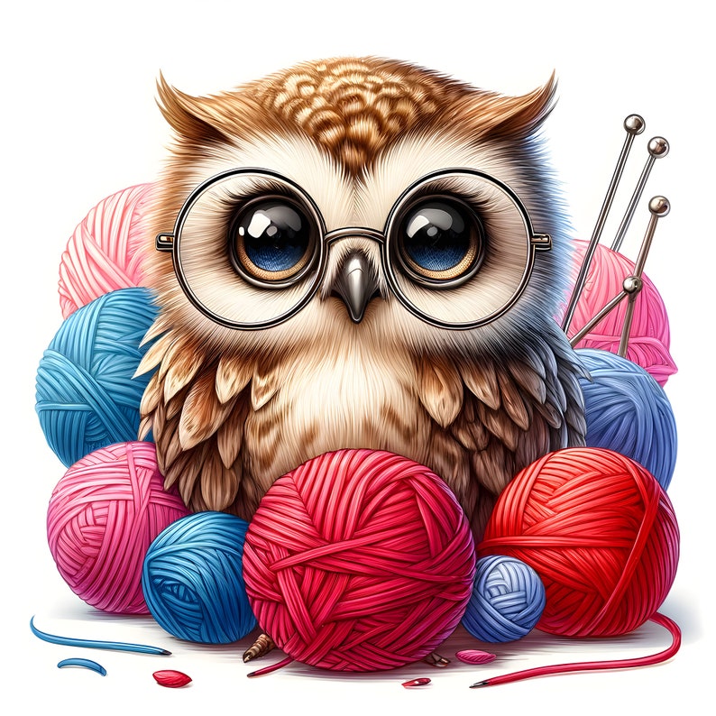10 Cute Owl Digital Clipart, Cute Owl Illustration, Instant Download ...