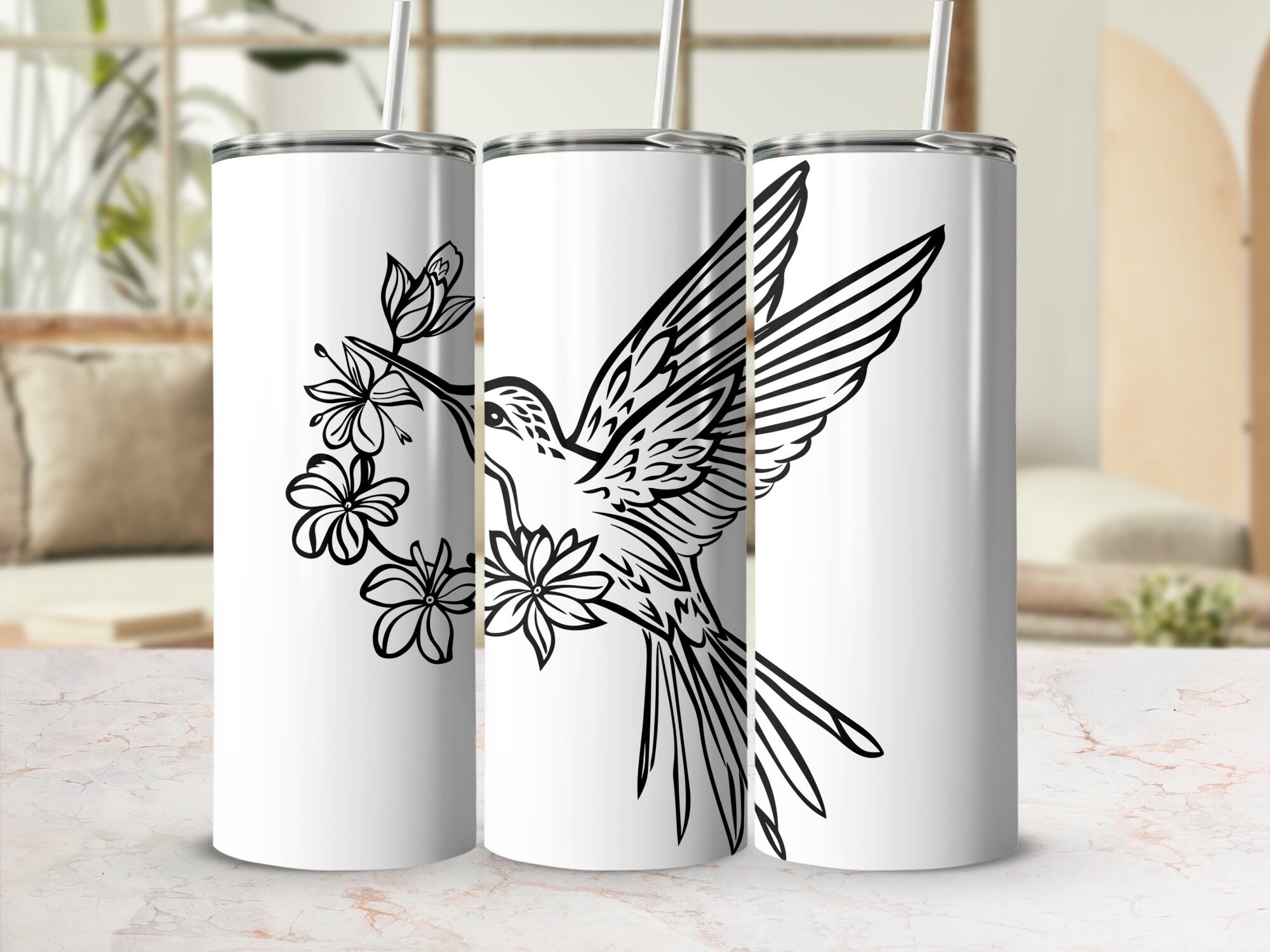 Hummingbird Floral Vector Art Svg, Digital Download, Bird Flower Vector ...