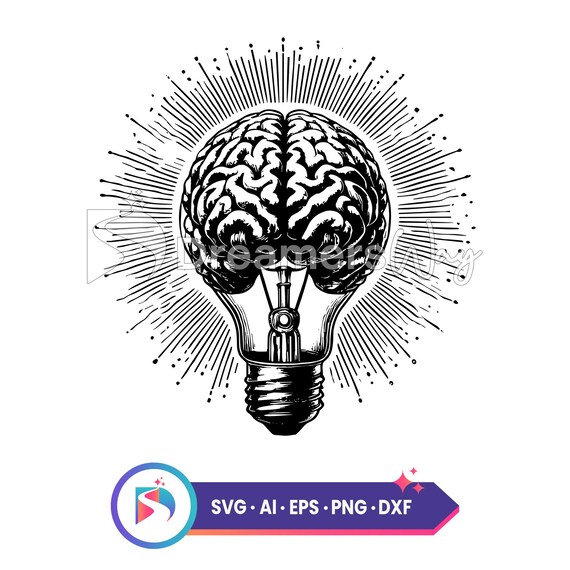 Brain Bulb Vector
