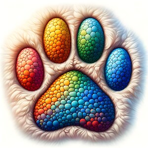 10 Paw Print Digital Clipart, Paw Print Illustration, Instant Download ...