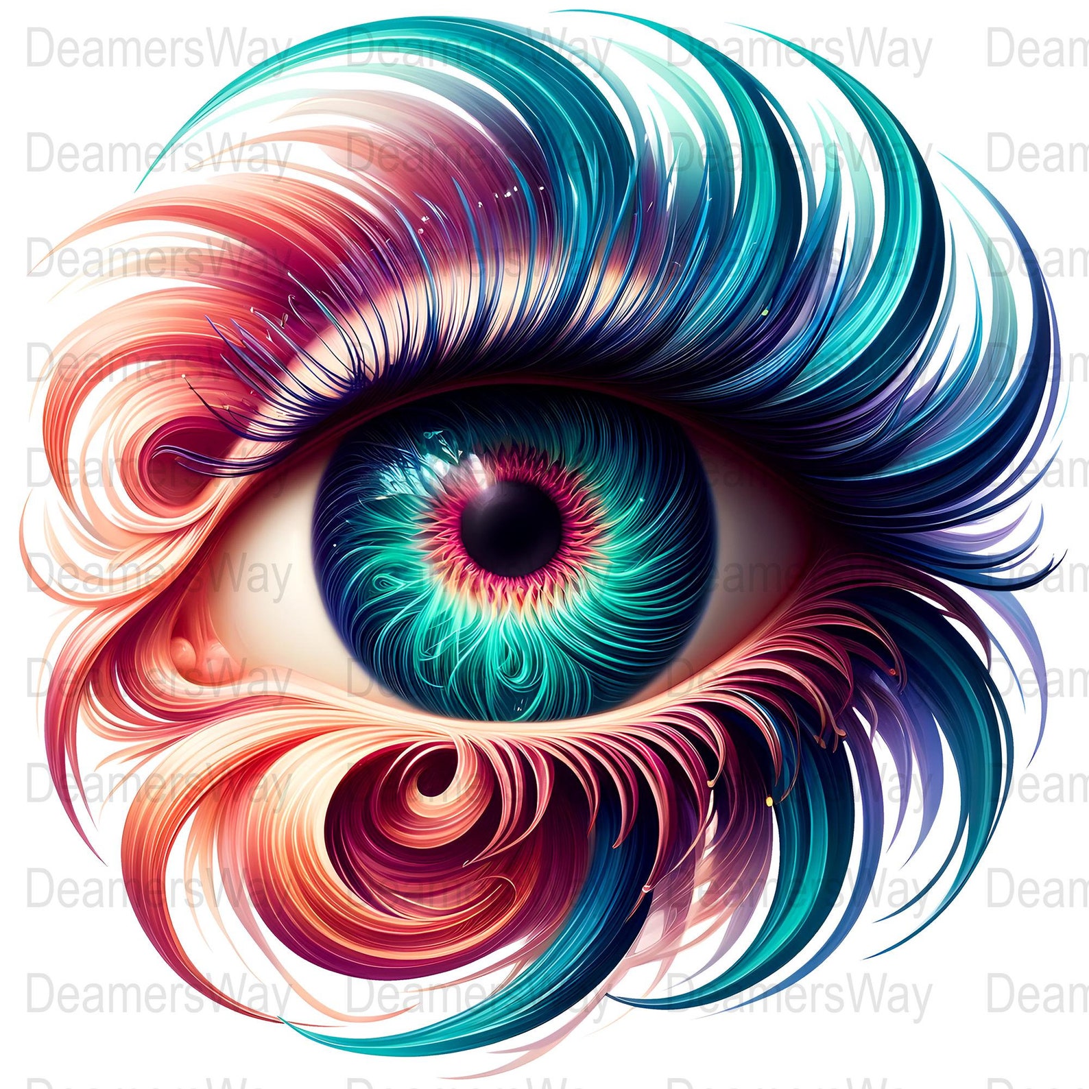 Colorful Eye Clipart Bundle: 10 High-quality Transparent Png Files ...
