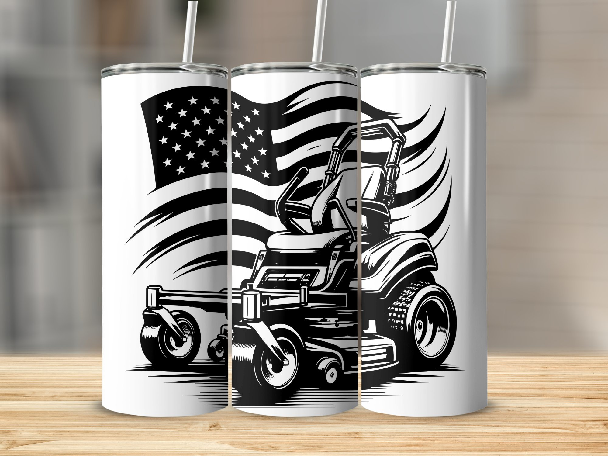 American Flag Lawn Mower Svg, Patriotic Clipart, Usa Flag Digital File ...
