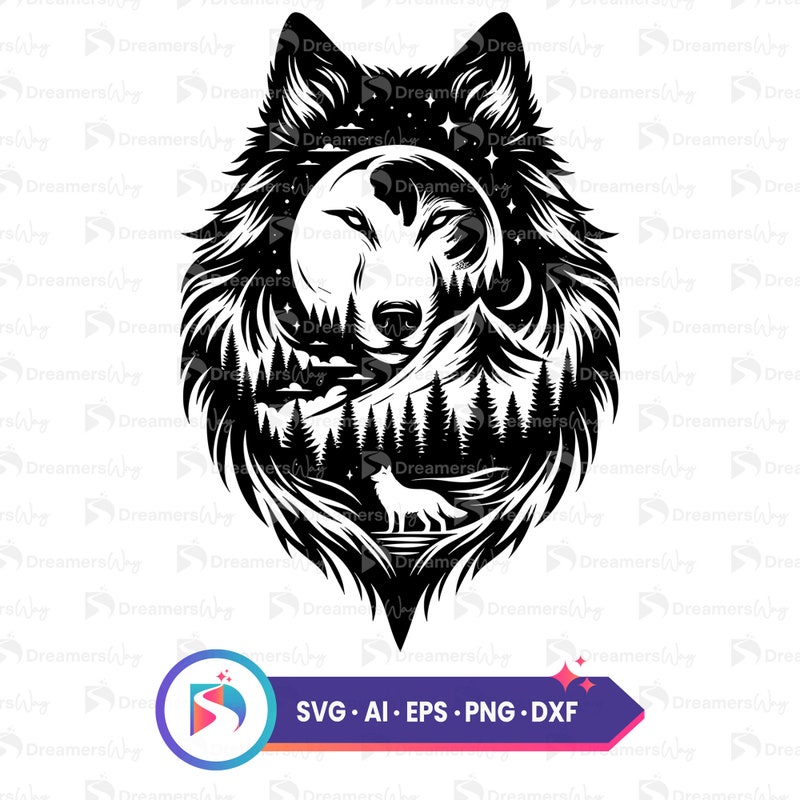 Wolf Svg File - Etsy