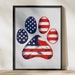 Dog Paw Print American Flag, Svg, Digital Download for Cricut and ...