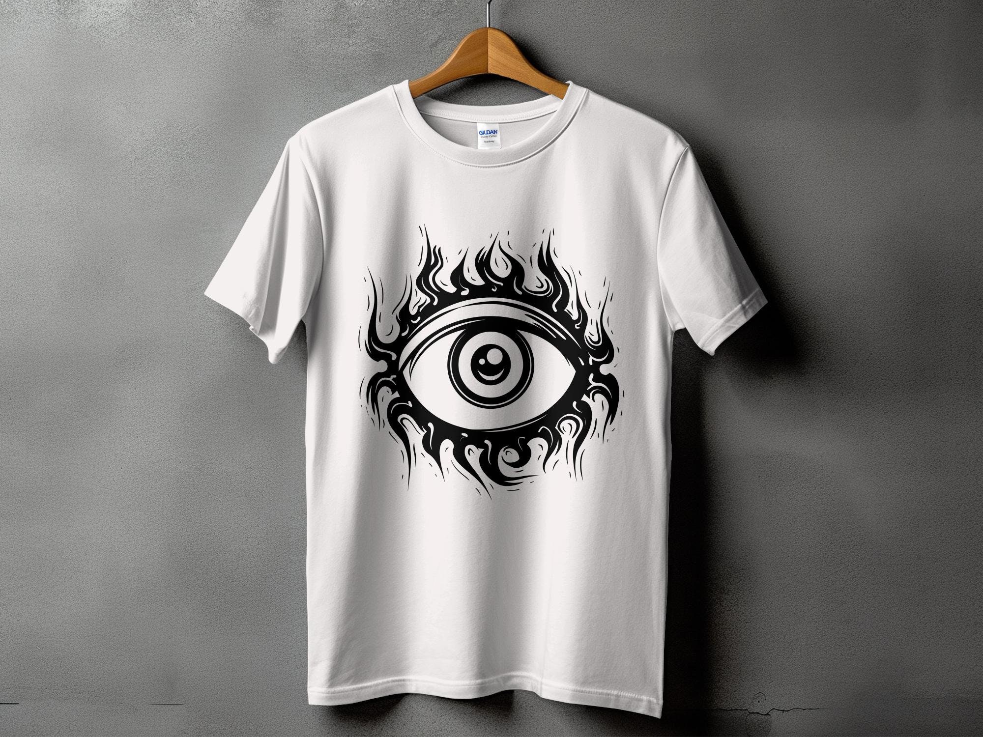 Eyeball Vector Illustration, Svg, Flame Tattoo Graphic, Eye Svg ...