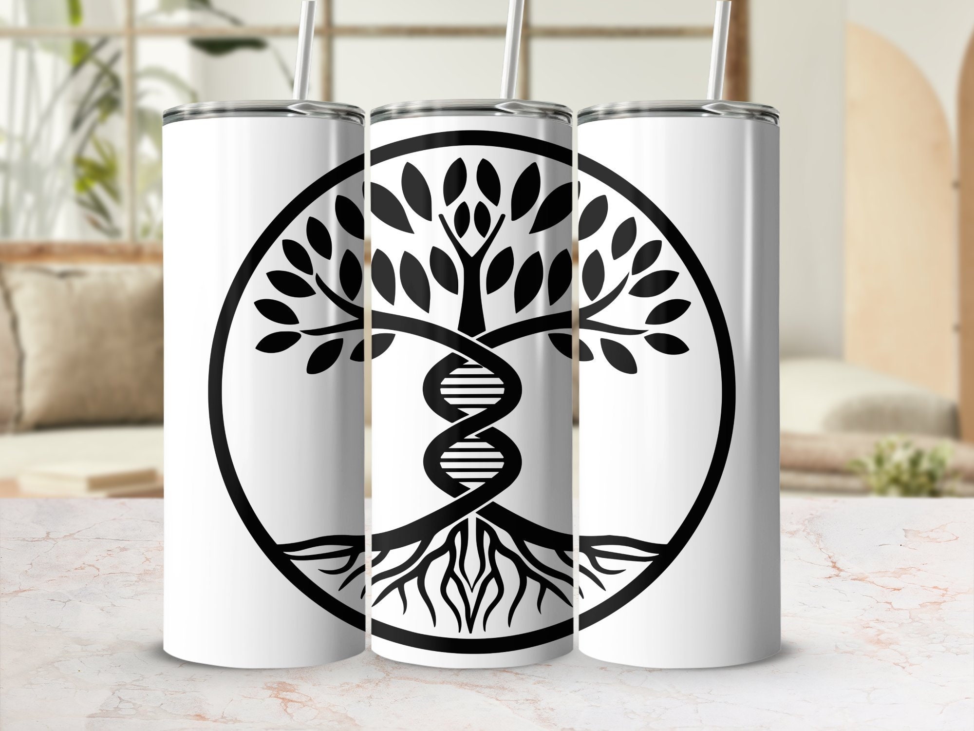 Tree With Shape of Dna Vector Art Svg, Dxf, Png, Ai, Eps Files, Cricut ...