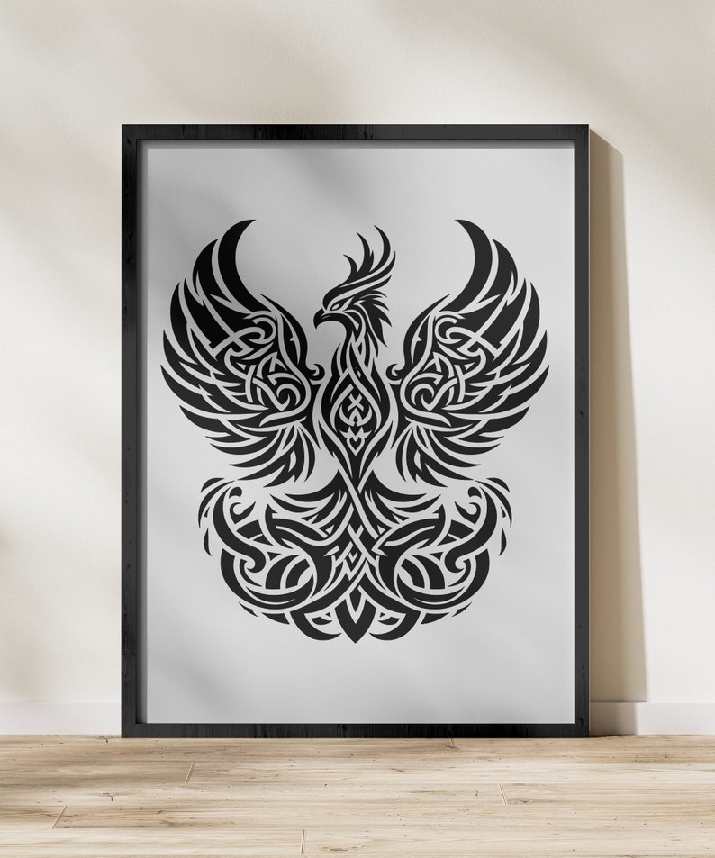 Celtic Style Phoenix, Svg, Digital Download for Cricut, Silhouette ...