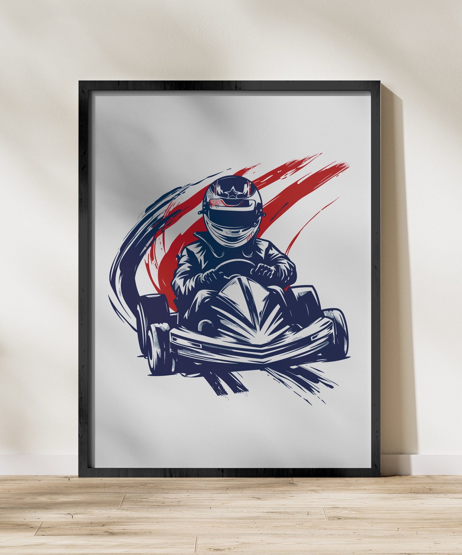 Go-kart Racing Vector Art, Speeding Kart Print, Motorsport Svg, Ai, Eps ...