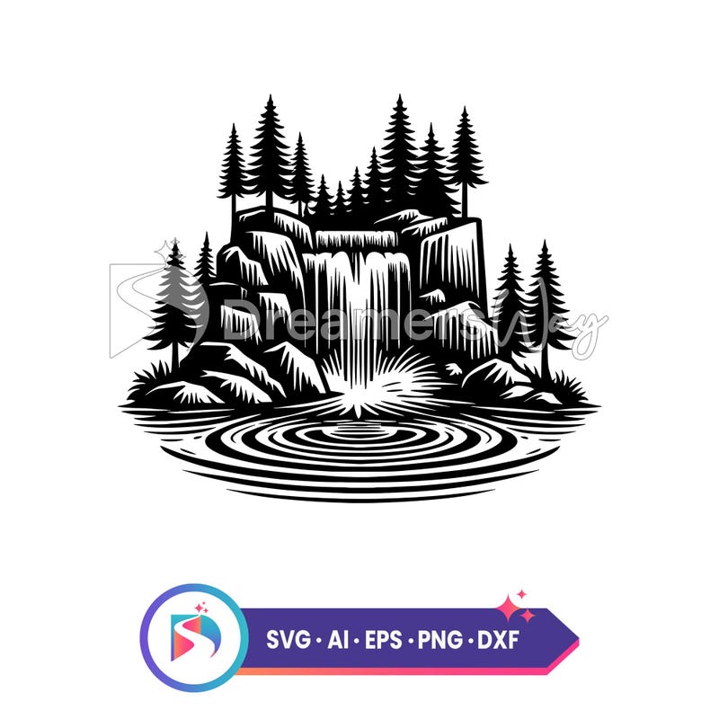 Waterfall Svg - Etsy