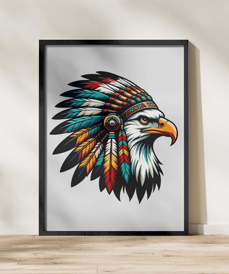 Native American Eagle Headdress, Svg, Tribal Animal Clipart, Digital ...