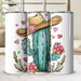 Western Cactus With a Cowboy Hat Vector Illustration, Cactus Svg Cut ...