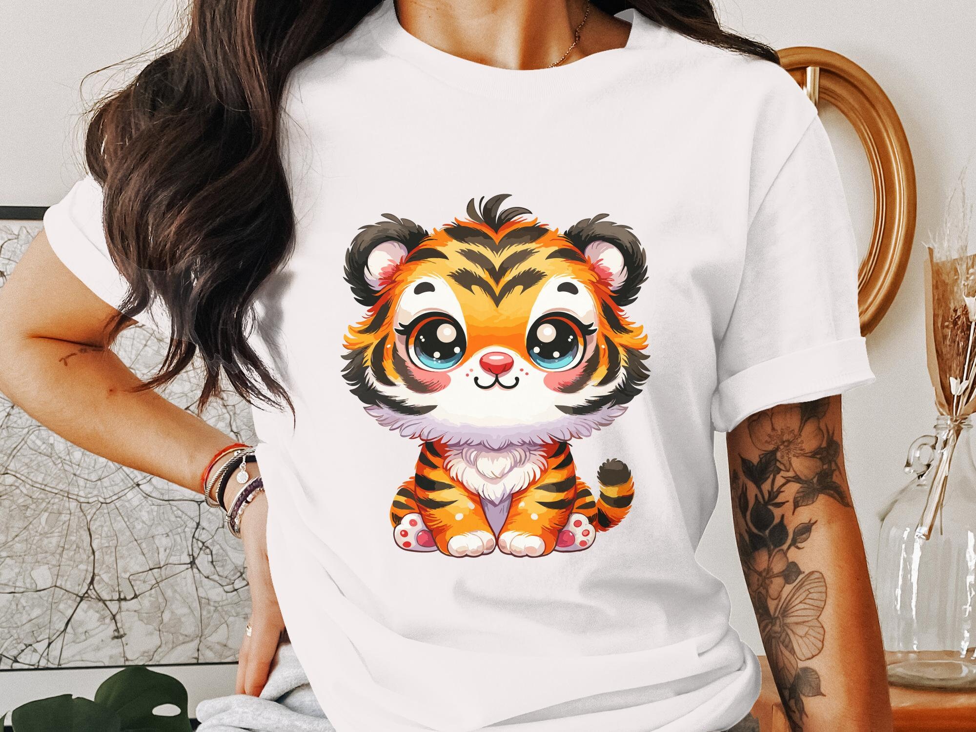 Cute Tiger Clipart, Digital Download, Svg, Png, Dxf, Ai, Eps Files ...