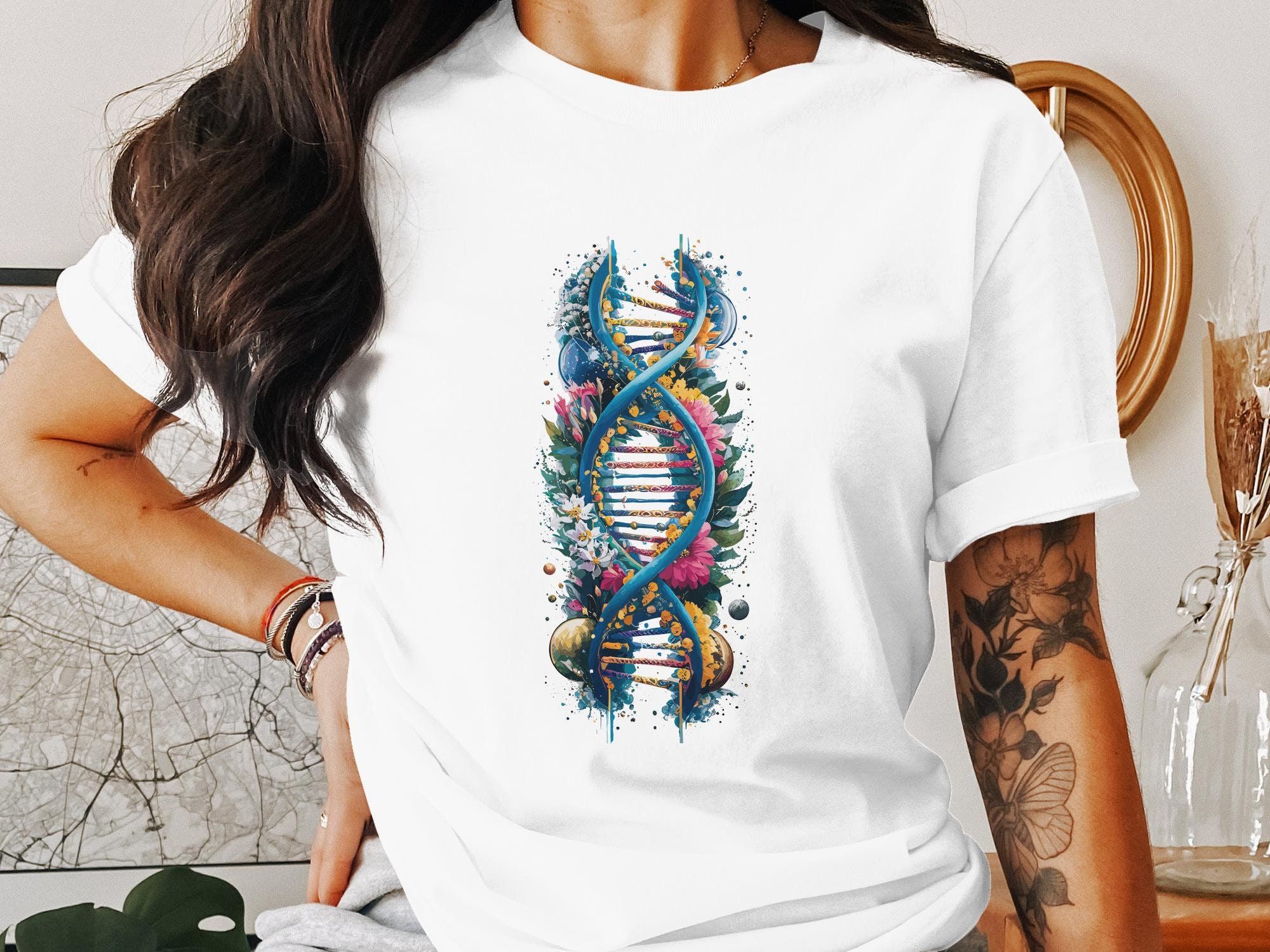 Watercolor Floral Dna Helix Vector Art Svg, Ai, Eps, Dxf, Png Files ...