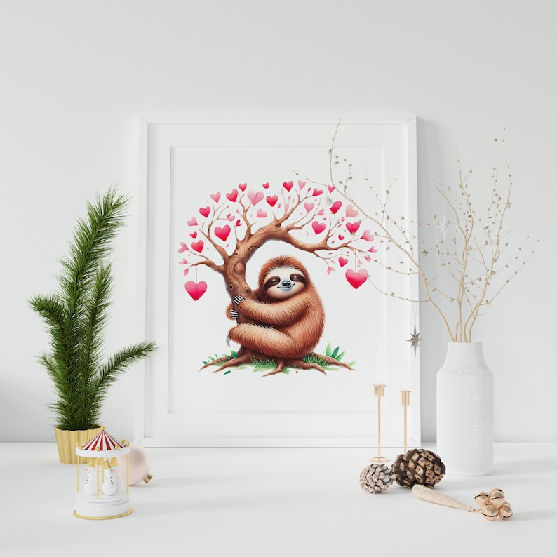 Watercolor Cute Sloth Bundle, Cute Animal Clipart, Wild Animal Clipart ...