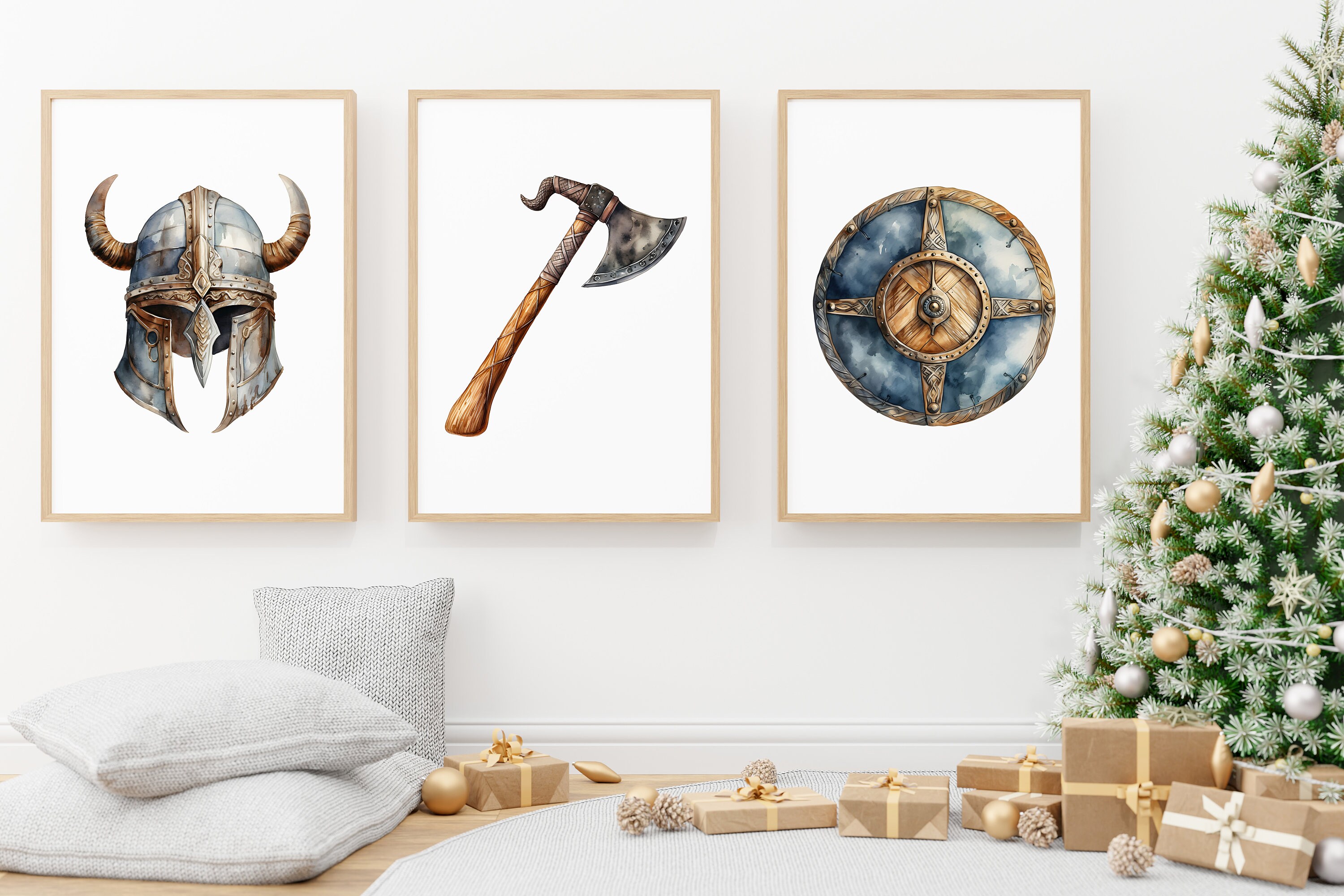 Vikings Watercolor Clipart Bundle, Viking Warriors, Nordic, Norse ...