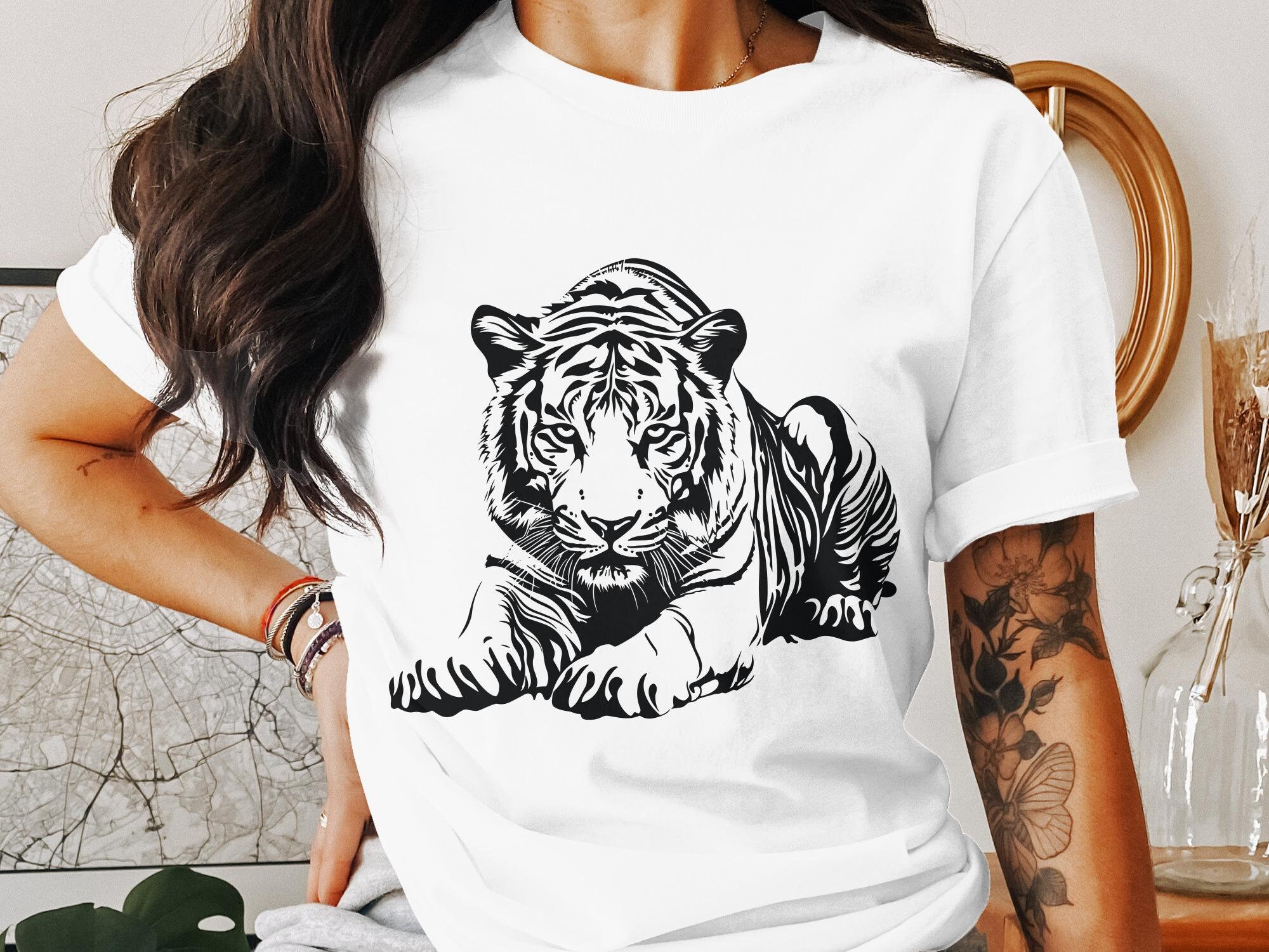 Tiger Vector Illustration, Tiger Svg, Tiger Png, Best for Print on ...