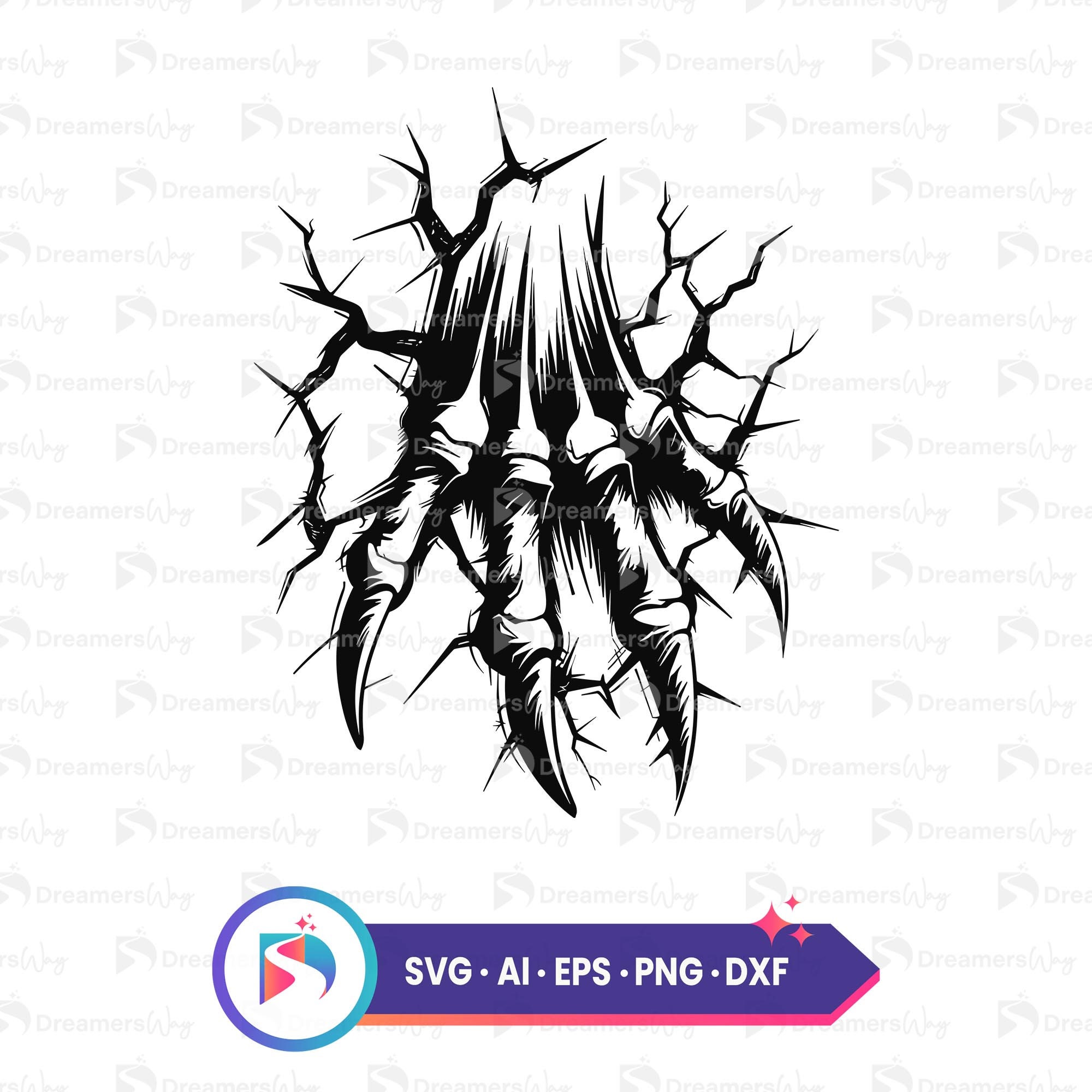 Dragon Claw Marks Scratches Vector Art, Svg, Ai, Eps, Png, Dxf Files ...