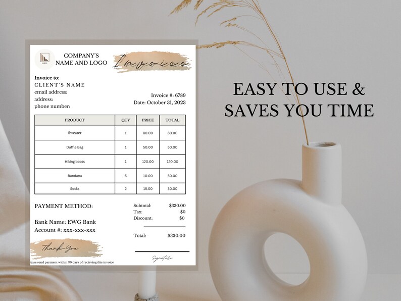 Invoice Template Download | Printable Invoice | Business Invoice ...