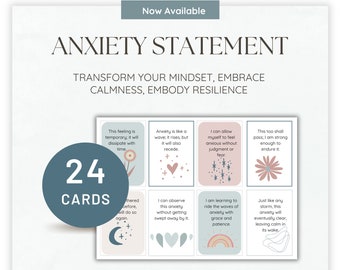 Anxiety Coping Skills Flashcards Canva Templates, Anxiety Coping Skill ...