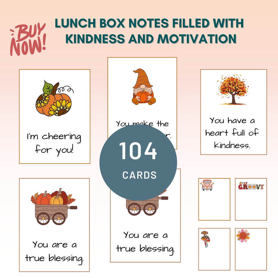 Printable Lunchbox Notes for Kids - Etsy