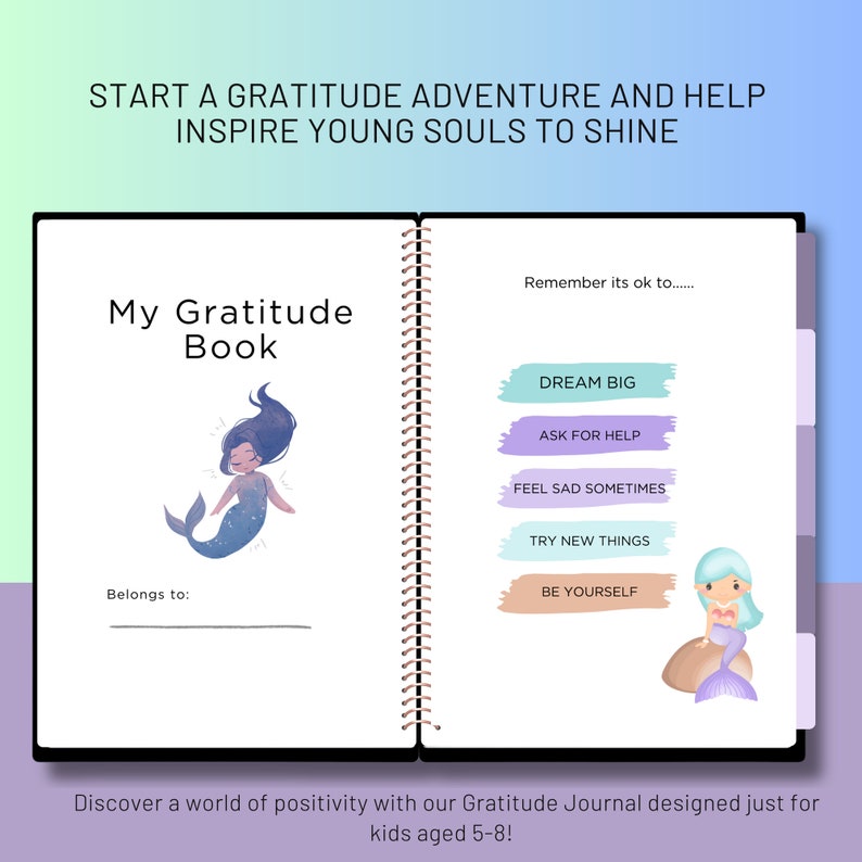 Gratitude Journal Activity Book for Kids Age 5 8 in a PDF - Etsy