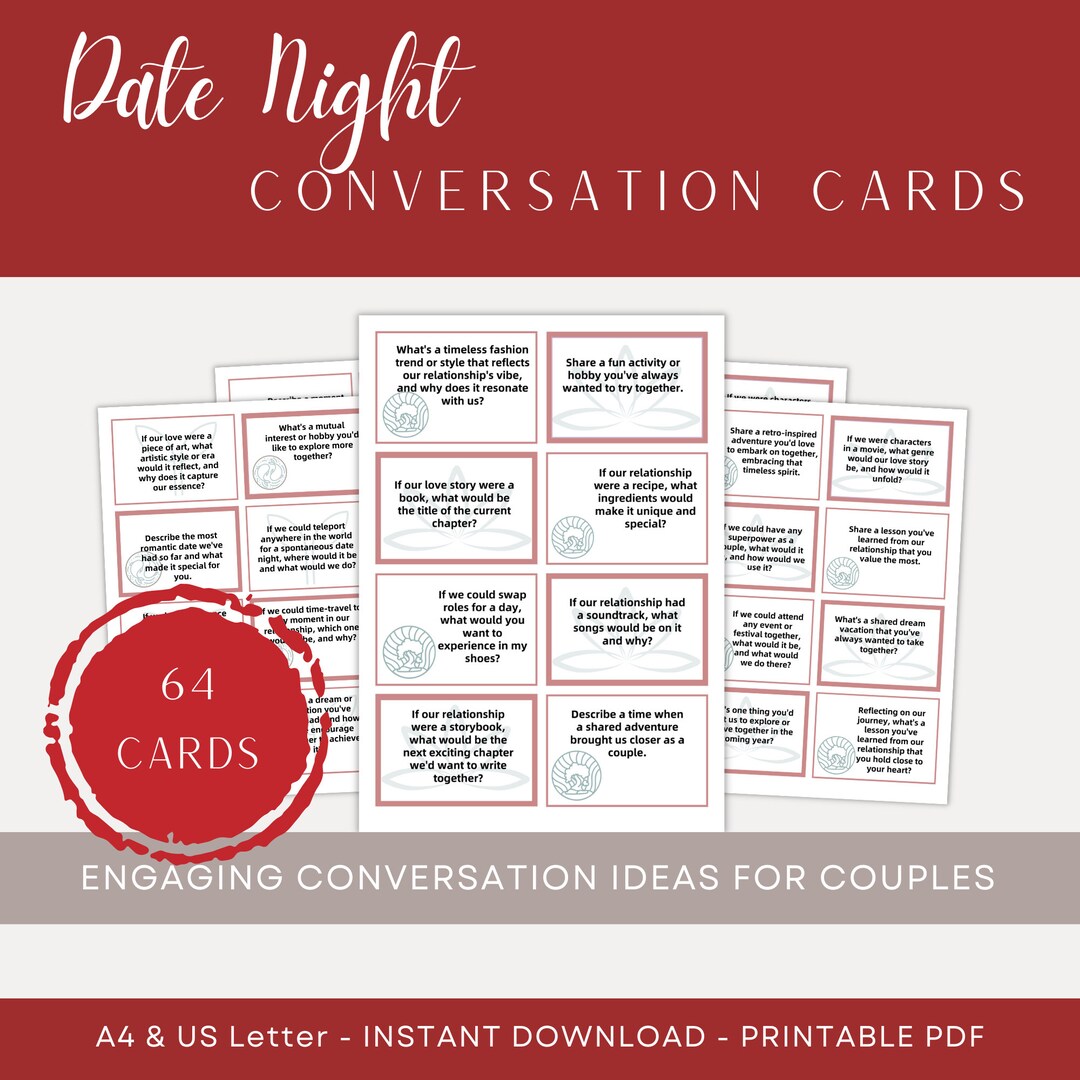 Couple Conversation Cards Engaging Dialogue Cards for Meaningful ...