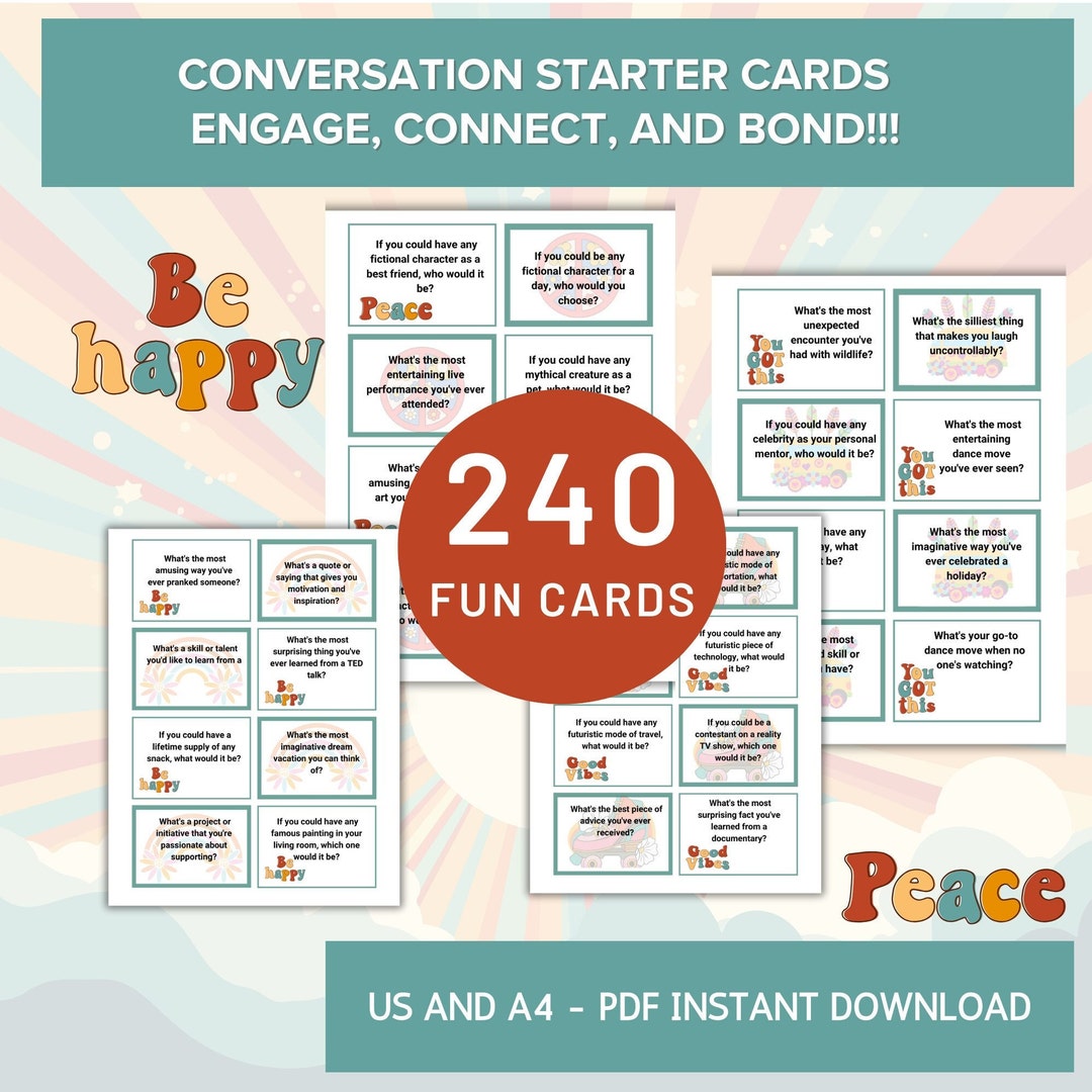 Conversation Cards Team Building Games for Work - Etsy