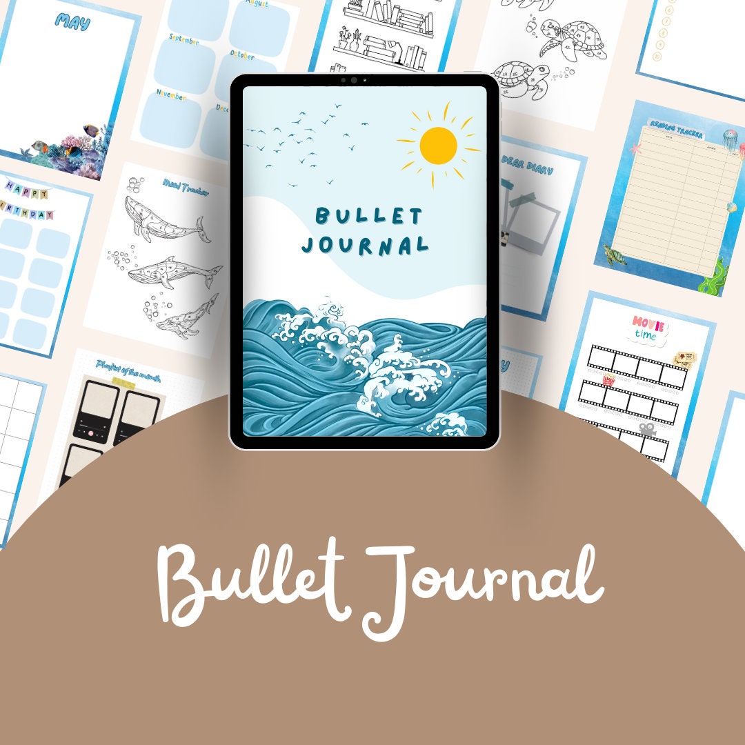 Beach & Ocean Themed Bullet Journal - Etsy