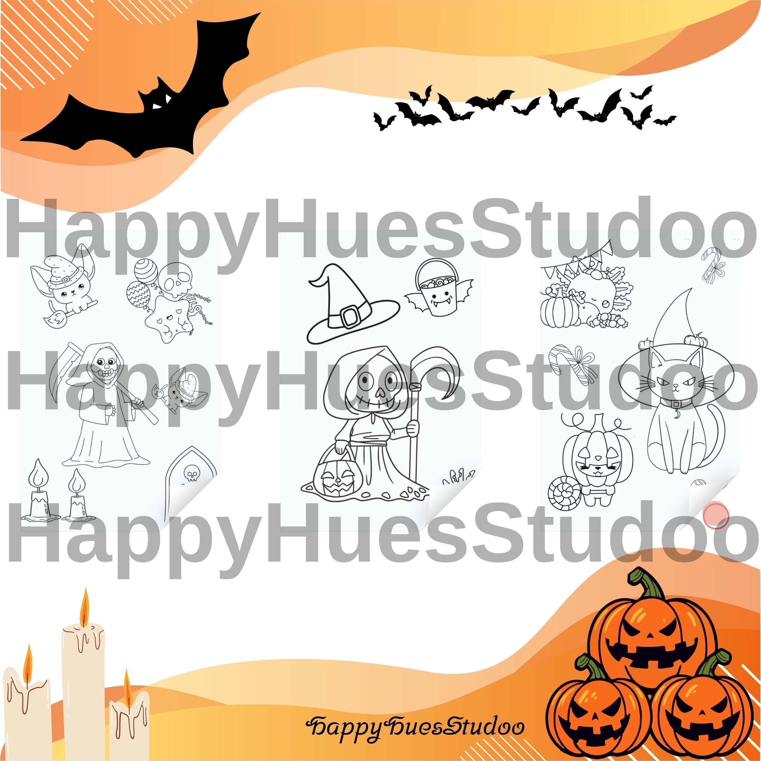 Halloween Coloring Book Ghost Coloring Gift for Friends Gift for ...