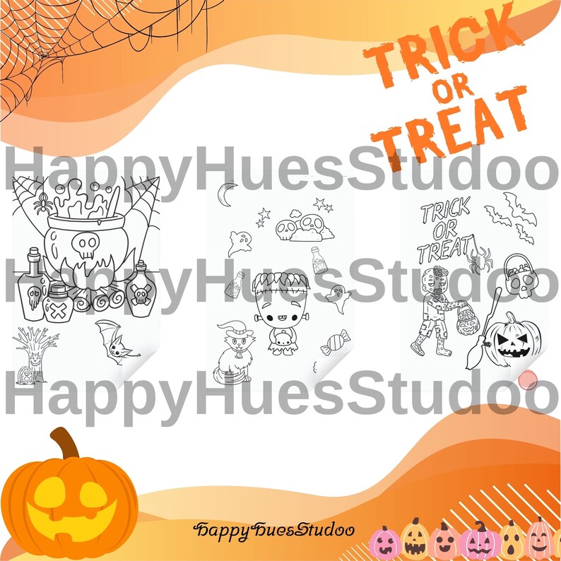 Halloween Coloring Book Ghost Coloring Gift for Friends Gift for ...