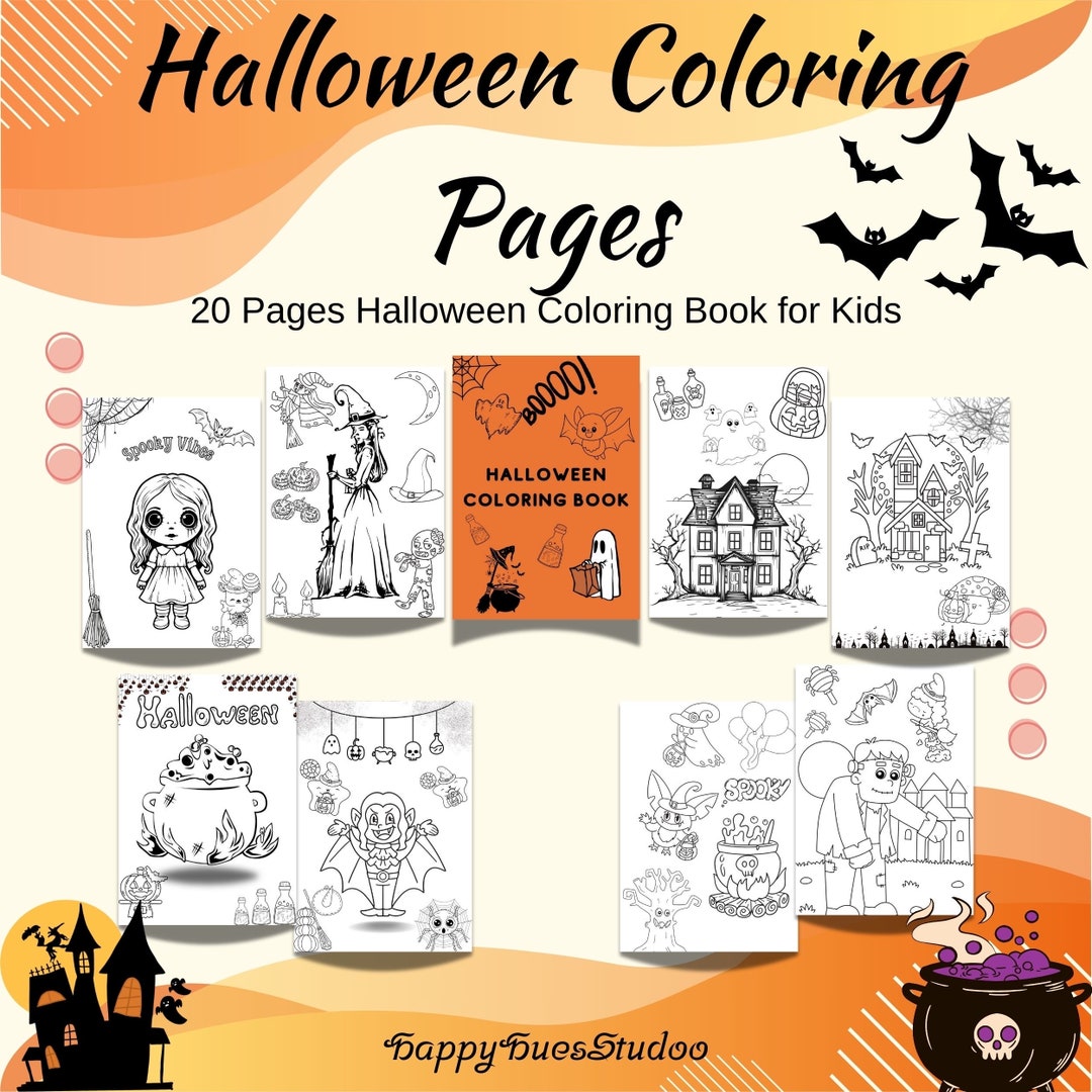 Halloween Coloring Book Ghost Coloring Gift for Friends Gift for ...