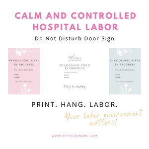 Do Not Disturb Labor and Delivery Hospital Door Sign for Mom ...