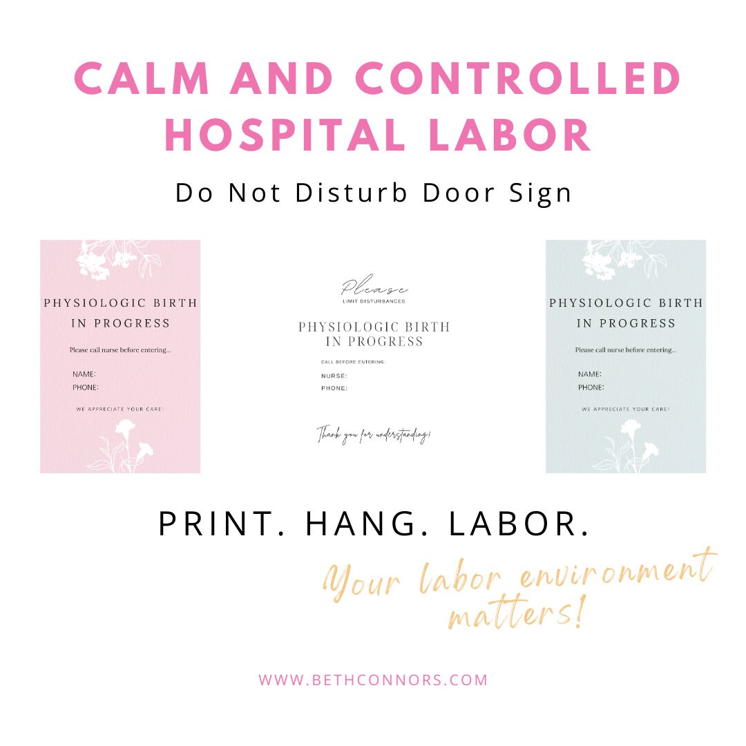 Do Not Disturb Labor and Delivery Hospital Door Sign for Mom ...
