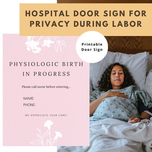 Do Not Disturb Labor and Delivery Hospital Door Sign for Mom ...