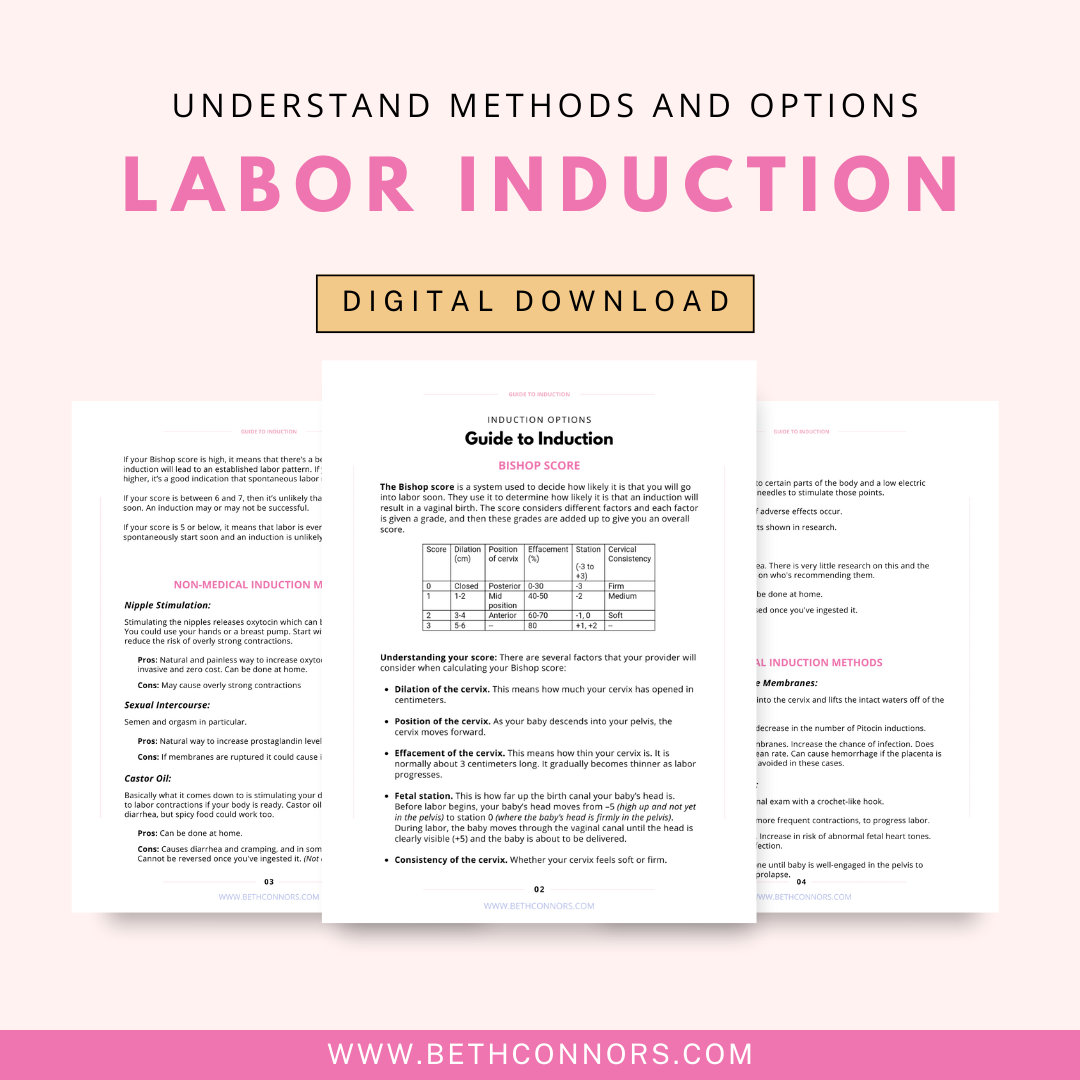 Labor Induction Guide for Pregnant Mom Hospital Birth Education Third ...