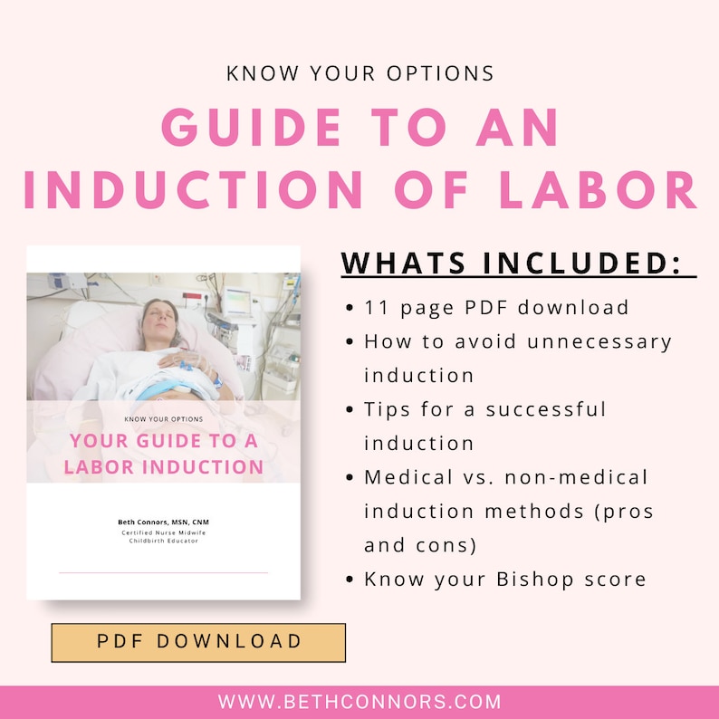 Labor Induction Guide for Pregnant Mom Hospital Birth Education Third ...
