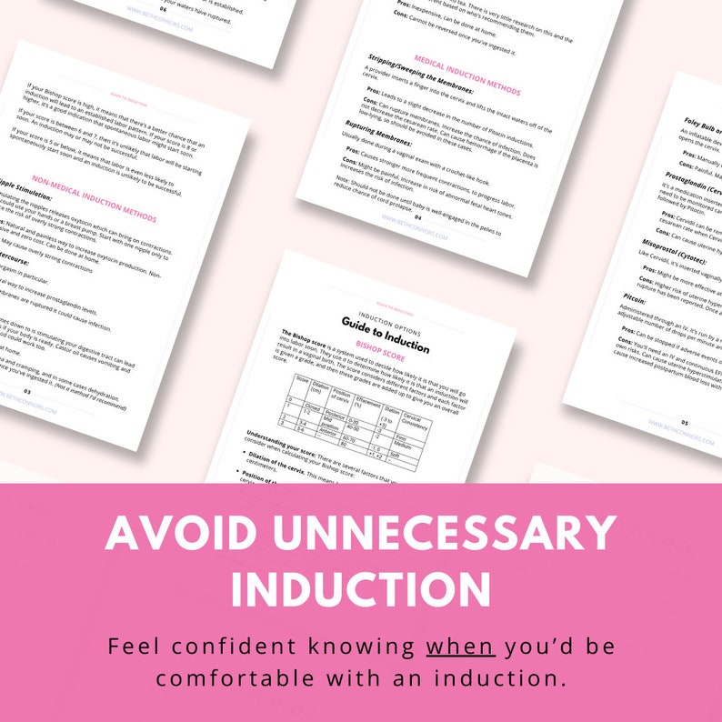 Labor Induction Guide for Pregnant Mom Hospital Birth Education Third Trimester Hospital Birth ...