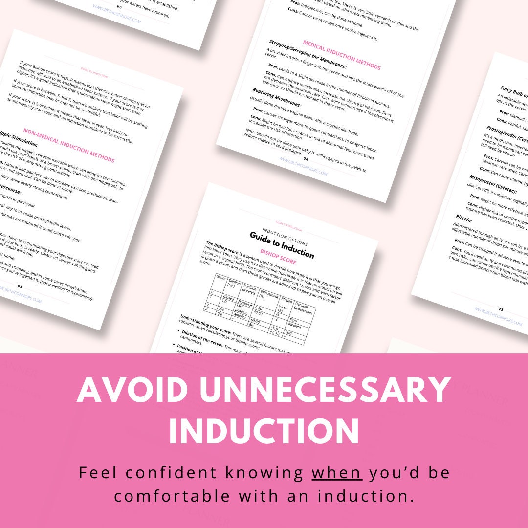 Labor Induction Guide for Pregnant Mom Hospital Birth Education Third ...