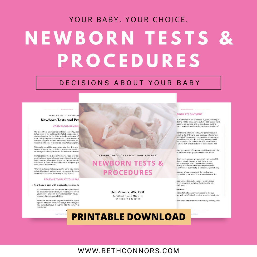 Newborn Baby Hospital Test and Procedure Guide for New Parent Newborn ...