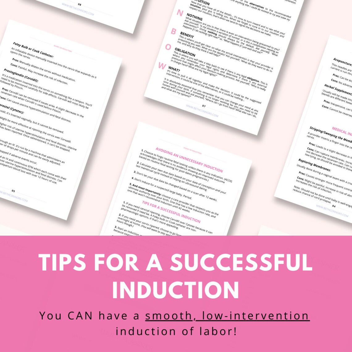 Labor Induction Guide for Pregnant Mom Hospital Birth Education Third ...
