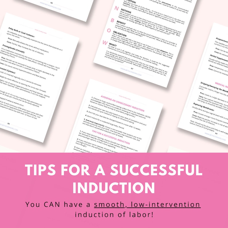 Labor Induction Guide for Pregnant Mom Hospital Birth Education Third ...