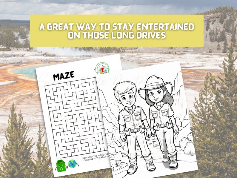 Yellowstone Children's Activity Pages, Kids Car Games, Road Trip Games ...