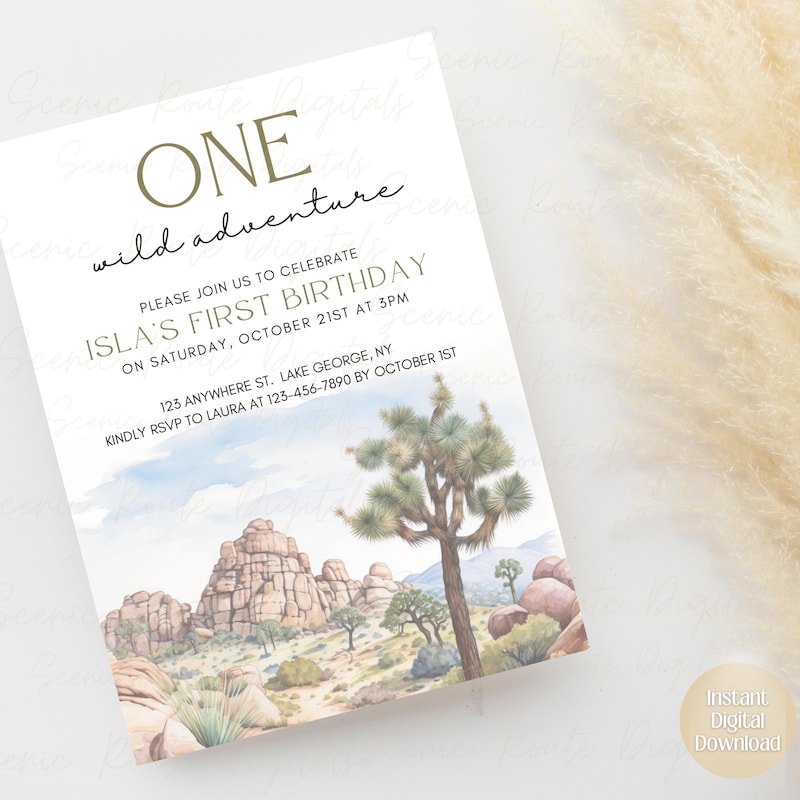 Joshua Tree Invitation - Etsy