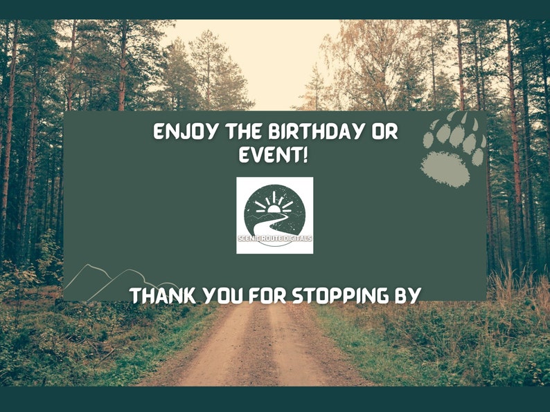 Editable Great Smoky Mountains Themed Birthday Invitation| First ...