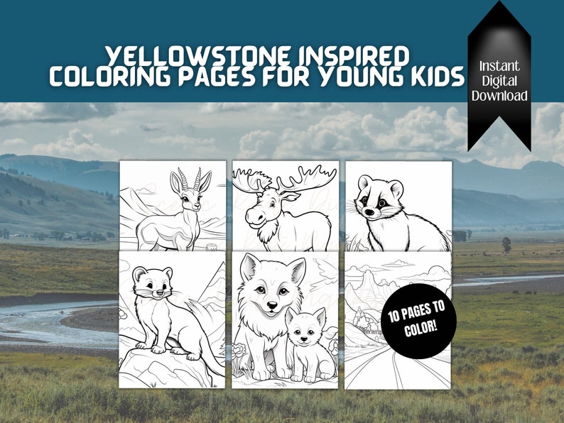 Yellowstone Children's Coloring Pages, Kids Activities, Road Trip Games ...